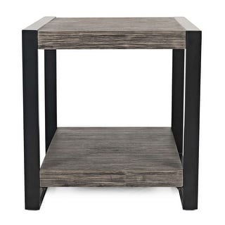 Pinnacle Modern Sled Loft End Table with Wire Brush Finish by Jofran ...