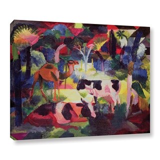 landscape with cows & a camel Gallery Wrapped Canvas - Bed Bath ...