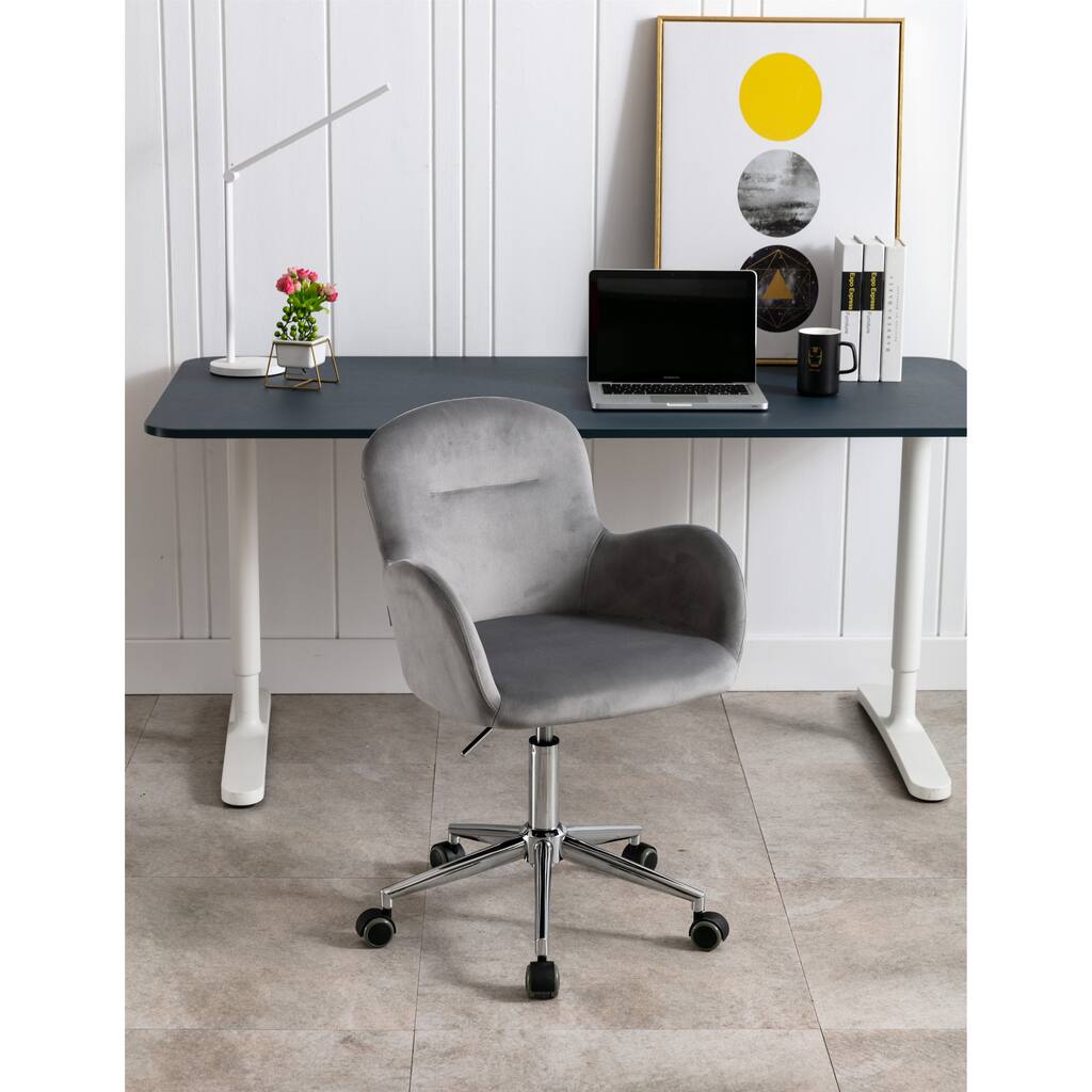 Gray Velvet Swivel Shell Chair for Living Room - Overstock - 32861677