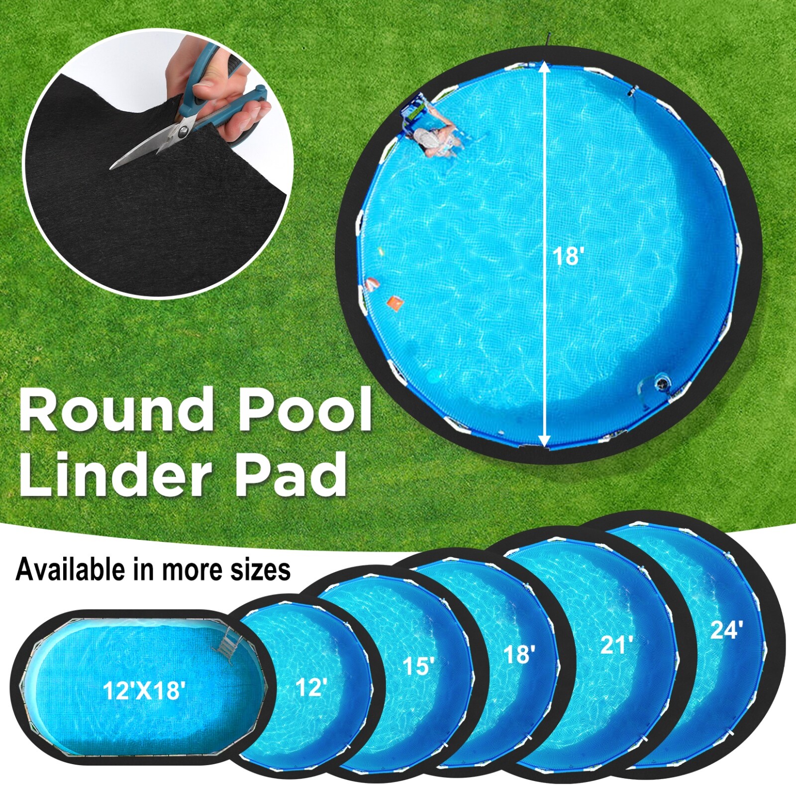 round pool mat