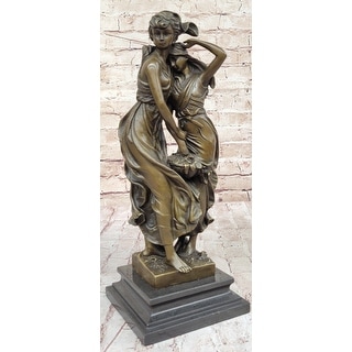 Sisters Embrace Hugging 2 Girls Bronze Statue Sculpture Figure 14 ...