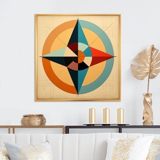 Designart "Midcentury Compass Abstract Vintage Geometrics" Modern ...