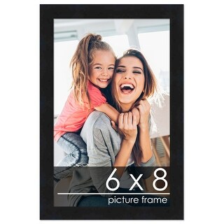 6x8 Frame Black Wood Picture Frame - UV Acrylic, Foam Board Backing ...