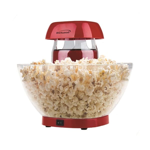 Brentwood 24 - Cup Jumbo Hot Air Popcorn Maker - (Red) - 11.5 x 17.25 x ...
