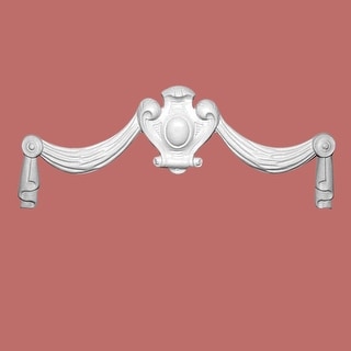 White Urethane Door Pediment with Decorative Insert - Classic Header ...