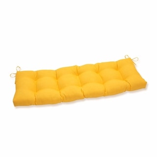 Pillow Perfect Outdoor Fresco Solids Yellow Blown Bench Cushion - Bed ...