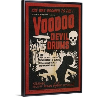 "Voodoo Devil Drums (1944)" Black Float Frame Canvas Art - Bed Bath ...