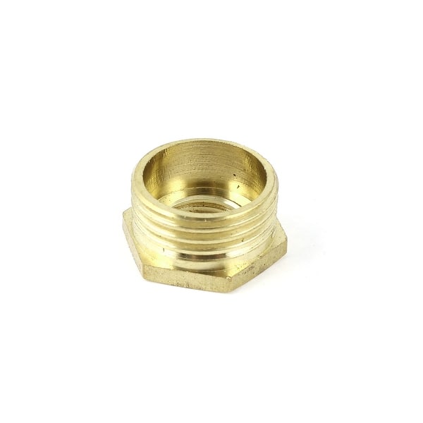1/2 PT Male to 1/4PT Female Hex Thread Brass Bushing Piping Connector ...
