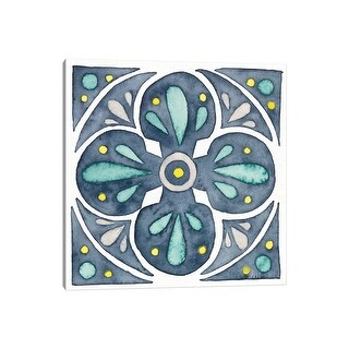 iCanvas "Garden Getaway Tile VI Blue" by Laura Marshall Canvas Print ...