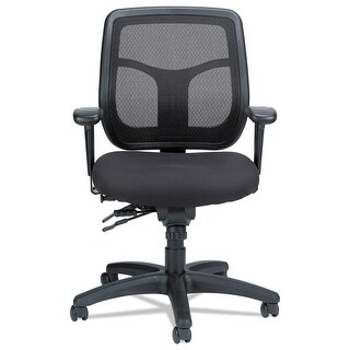 Apollo Multi-Function Mesh Task Chair Silver Seat/Back Black Base - Bed ...