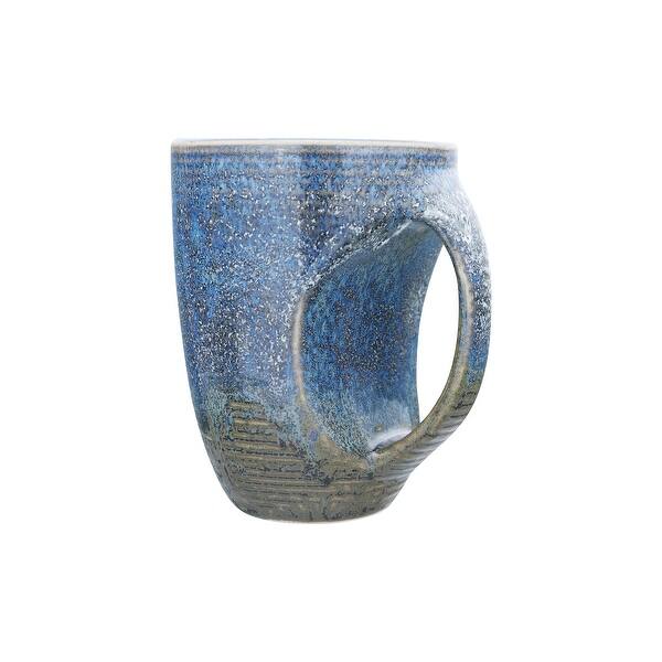 12 oz. Stoneware Mug with Grip Indent & Reactive Glaze Finish (Set of 2 ...