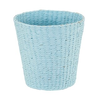 Household Essentials Waste Basket Trash Bin, Paper Rope Blue - Bed Bath ...
