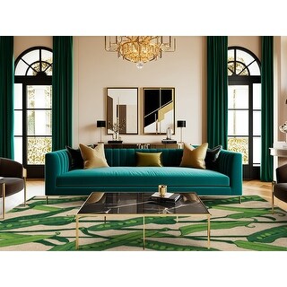 Ginza Six Washable Pea Shoots Vegetables Area Rug - Bed Bath & Beyond ...