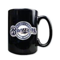 MLB Milwaukee Brewers 15 Oz. Black Ceramic Mug - Bed Bath & Beyond ...