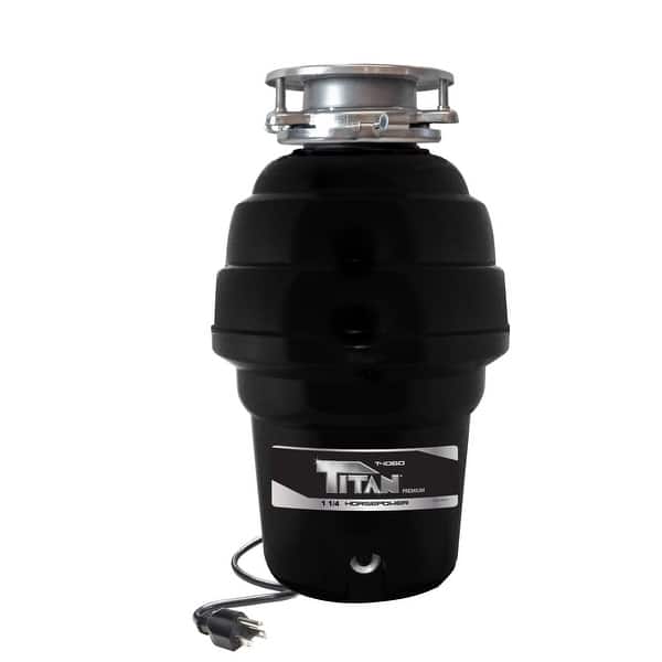 TITAN Garbage Disposal, 1-1/4 HP - Premium, Black - 1-1/4 hp - Bed Bath ...