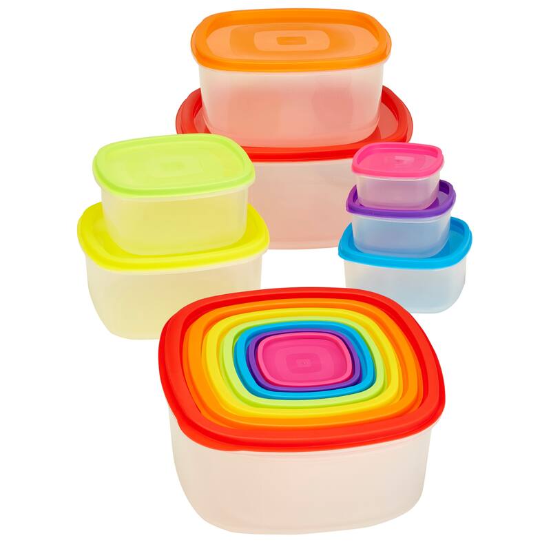 Kitchen Details 14-piece Rainbow Medium Nested Food Storage Set - 10.31 ...