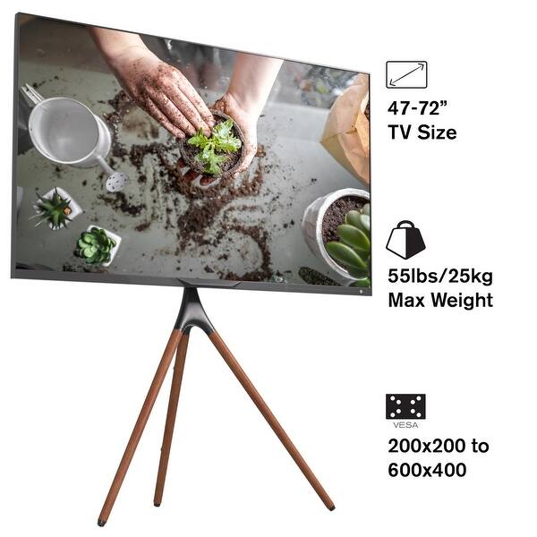 Easel TV Stand with Tripod Base for 47-72inch LED LCD OLED Flat Screens ...