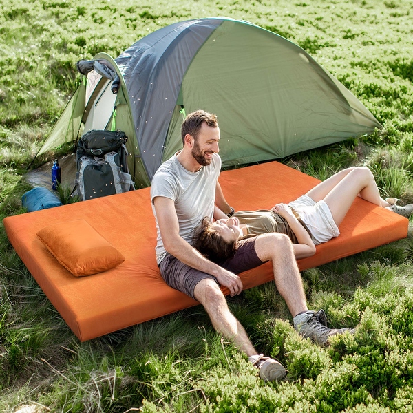 Moasis 3.5 Thick Memory Foam Camping Pad Futon Mattress Floor Sleeping Mat with Travel Bag On Sale Bed Bath Beyond 41528761