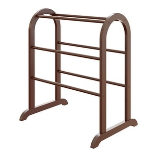 Offex Transitional Eleanor Quilt Rack, Walnut - 18.42"Lx25.98"Wx30"H ...