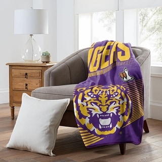 NCAA Officially Licensed LSU Tigers 60" x 80" Microfiber Throw Blanket ...