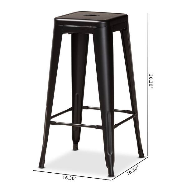 Horton Modern and Industrial Styled Stackable Metal Bar Stool Set(4pc ...