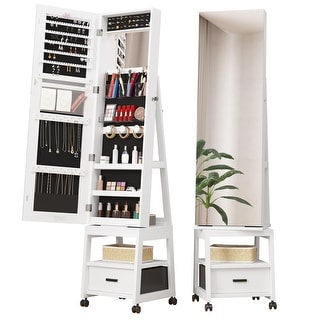 360 Swivel Mirrored Jewelry Cabinet Bed Bath Beyond 40533726