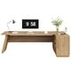 78.7-Inch L-Shaped Executive Desk Computer Desk with File Cabinet - Bed ...