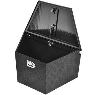 Modern 33"Trapezoid Tool Box Diamond Plate Chest Box - 33" - Bed Bath ...
