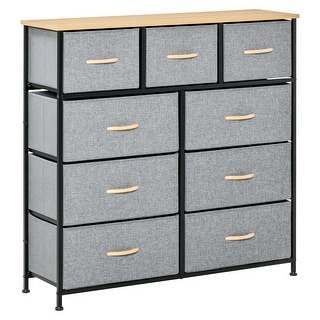 9 Drawers Storage Chest Dresser Organizer Unit w/ Steel Frame - Bed ...