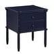23"L 2-Drawer Nightstand with Carved Bamboo Legs, Shaped Top, Antique ...