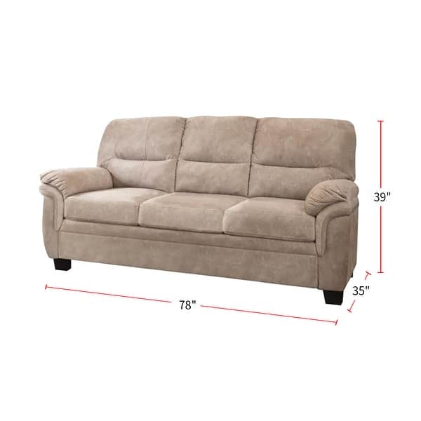 Sofa with Block Feet, Beige - Bed Bath & Beyond - 35178324