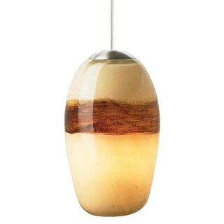 LBL Lighting Emi LED Ivory / Brown 6W Fusion Jack 1 Light Mini Pendant ...