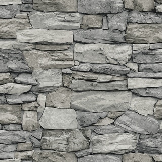 RoomMates Grey Stone Peel and Stick Wallpaper - Bed Bath & Beyond ...