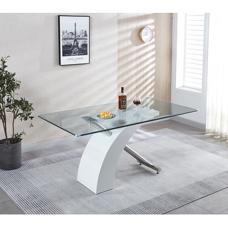 Rectangular Glass Top Dining Table - Bed Bath & Beyond - 37861270