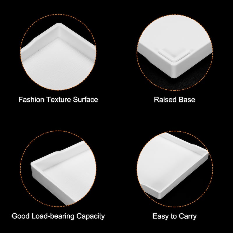 8x6" Fast Food Tray, Plastic Multi-Purpose Rectangle Serving Tray ...