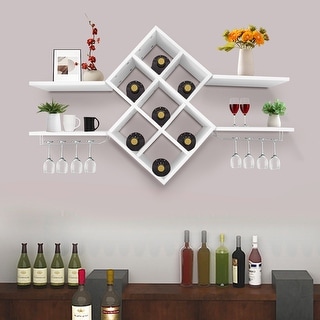 Wine Holder Rack Wall Mounted Wine Bottle Display Rack - Bed Bath ...