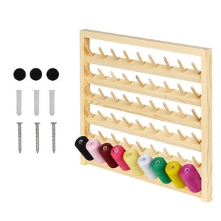 54-Spool Sewing Thread Holder, Wall-Mounted Sewing Thread Rack - Bed ...