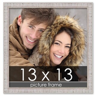 13x13 Distressed/Aged White Complete Wood Square Picture Frame with UV ...