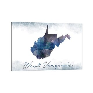 iCanvas "West Virginia State Bluish" by WallDecorAddict Canvas Print ...