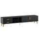 Rib Pattern TV Stand with 2 Storage Drawers and 2 Cabinets - Bed Bath ...