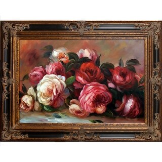 Pierre-Auguste Renoir 'Discarded Roses' Hand Painted Oil Reproduction ...