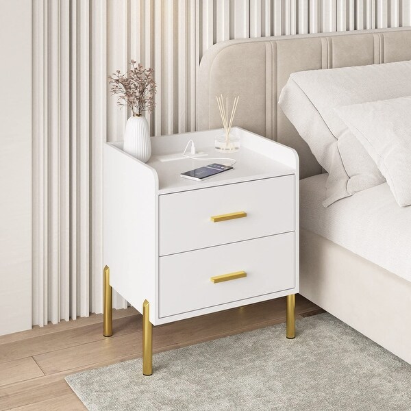 White charging nightstand store
