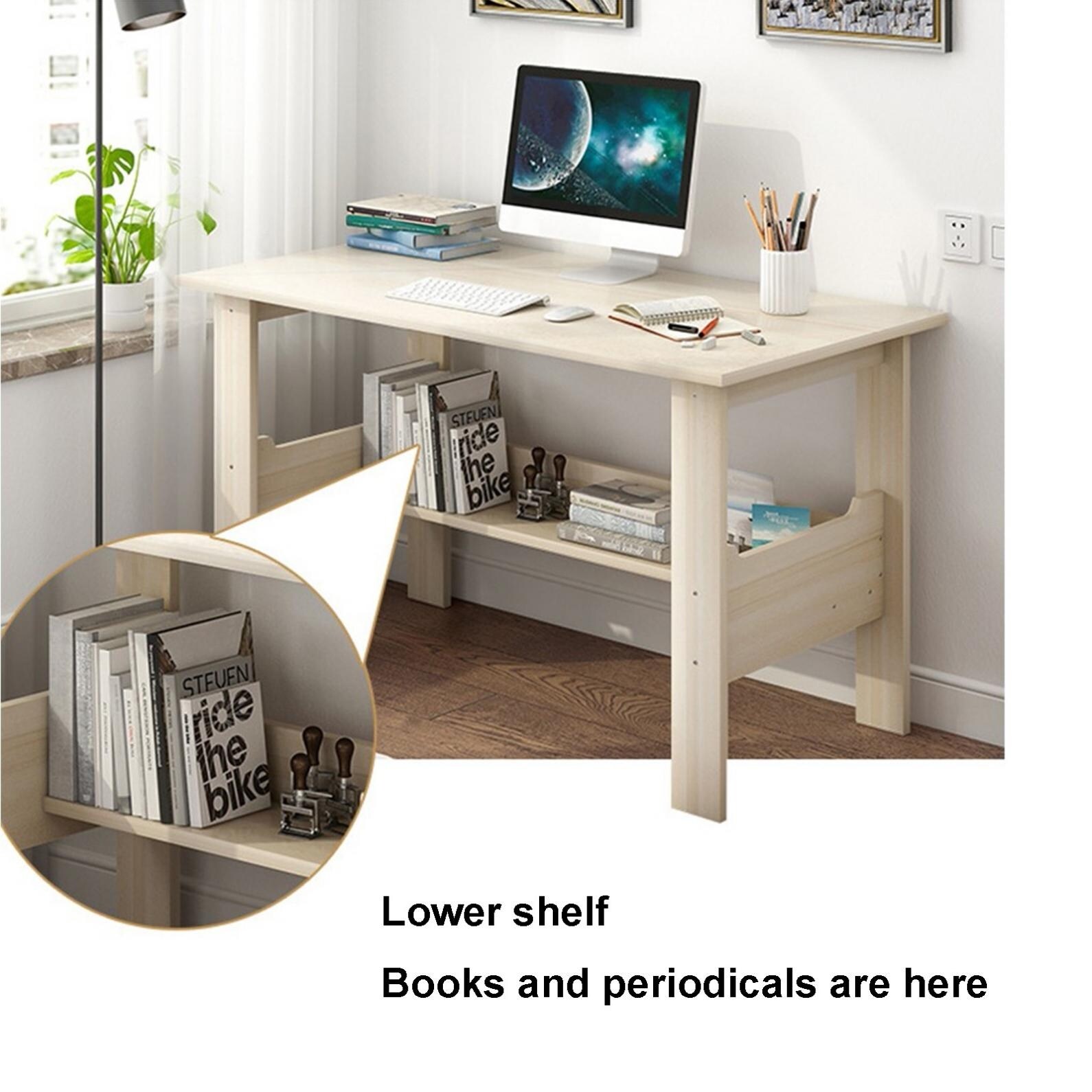 Desks & Tables Office Furniture Home Desktop Computer Desk Bedroom ...