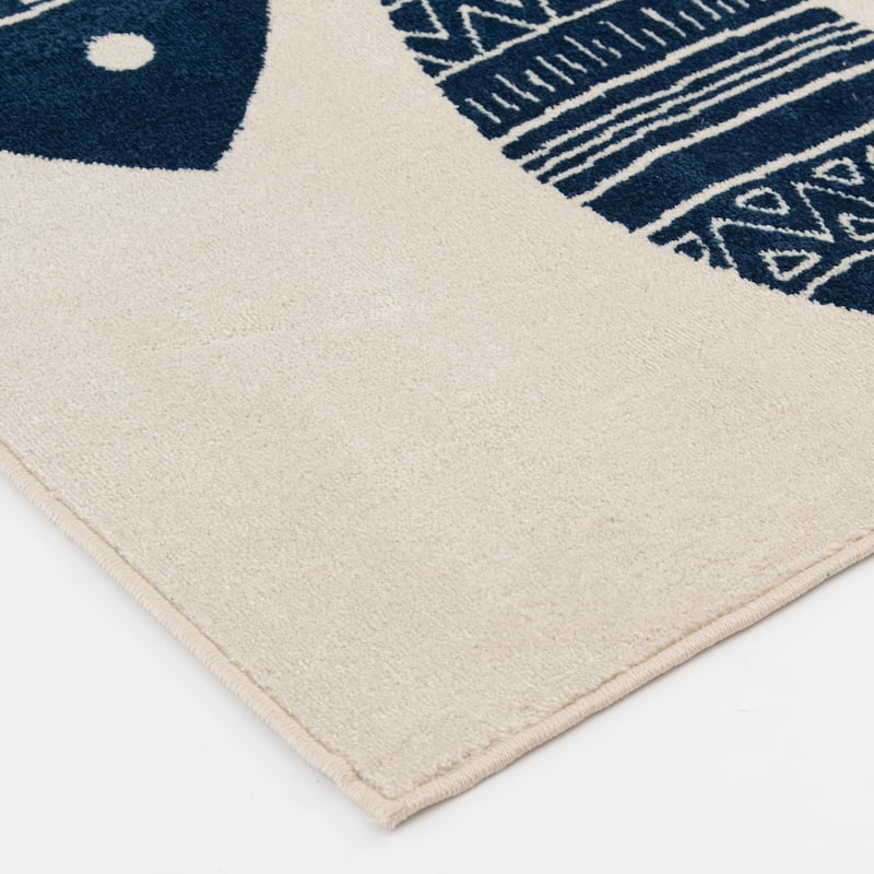 Loomaknoti Tecopa Larnagos White Area Rug - Overstock - 31424500