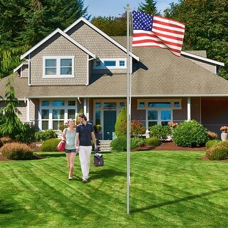 20FT H In-Ground Flagpole With Flag - Bed Bath & Beyond - 35534493