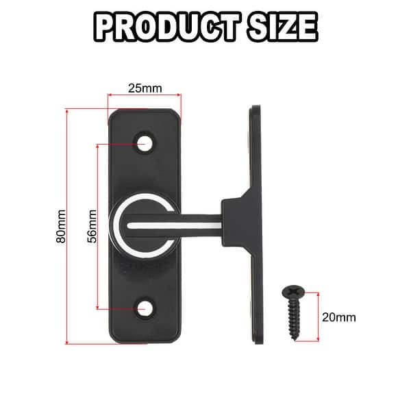 Barn Door Lock Sliding Barn Door Latch Lock 90 Degree Gate Latch Black ...