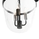 Heritage Glass Bell Jar Cage Pendant Semi Flush Ceiling Light - Bed ...