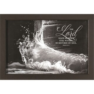 Black and White Bible Verse Printed Framed Glass Rectangular Wall Art ...