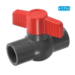 1/2" UPVC Ball Valve Compact T-Handle Valve for Irrigation, 5 Pack Grey ...