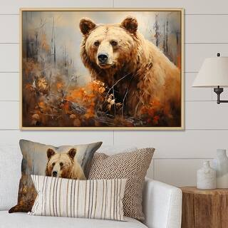 Designart "Bear Bears Boundary I" Animals Framed Wall Decor - Bed Bath ...